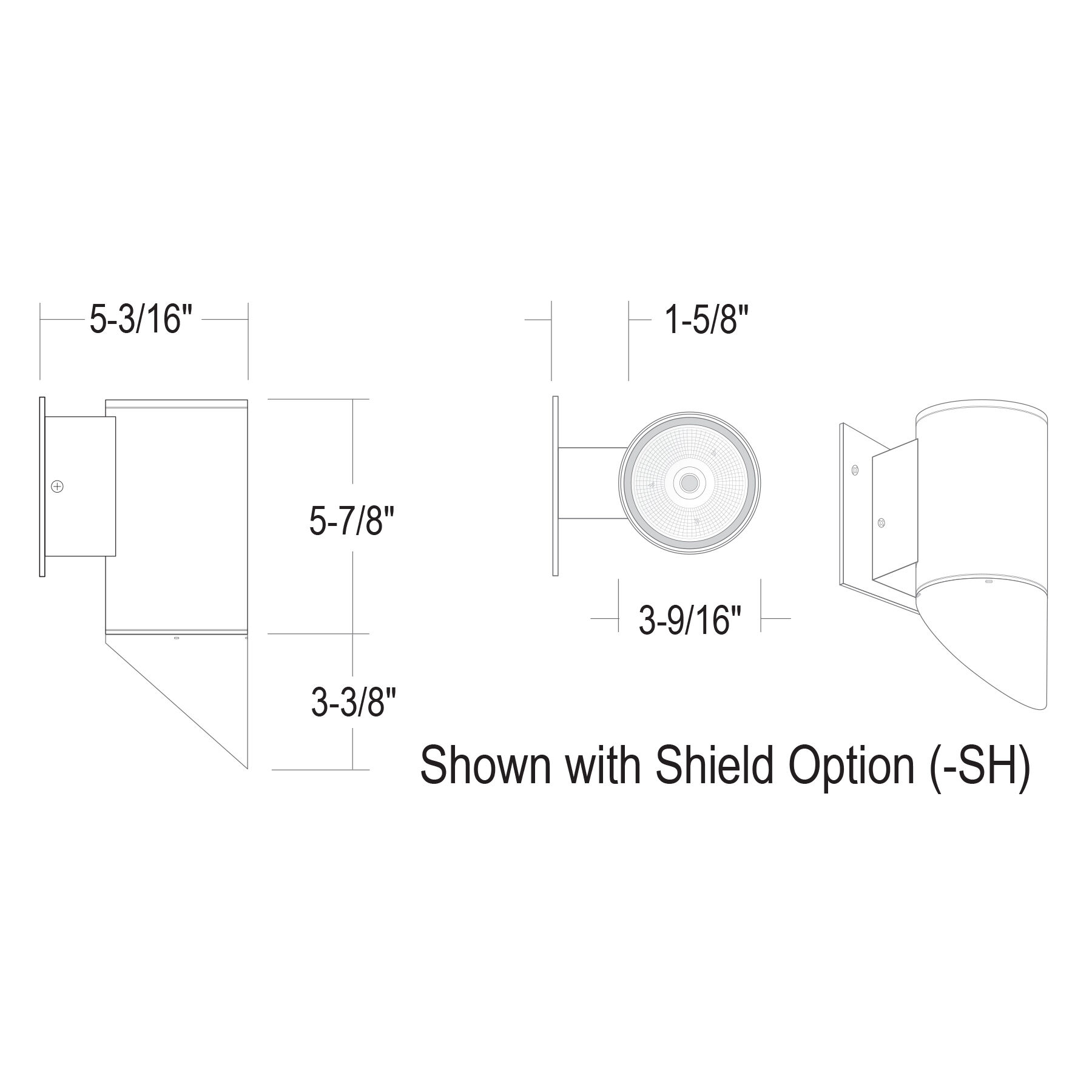 Liton | | WD1340 | 4" Round 1-Direction Wall Mount (IP65) Amber (Turtle ...
