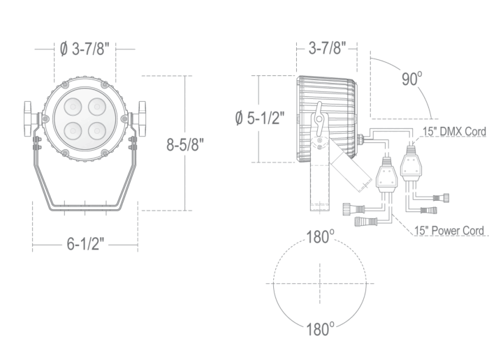 Liton | SS2-RGBW-8R-04 | Adjustable 4-LED RGBW Flood Light
