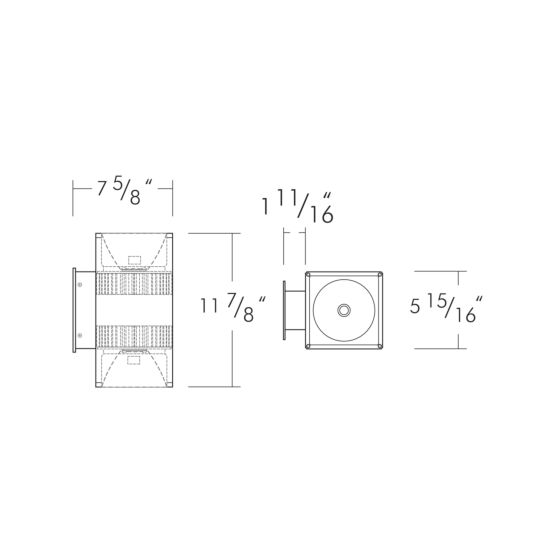 Liton | WD2Q360-USA | 6" Square 2-Direction Wall Mount (IP65) - 2 x ...